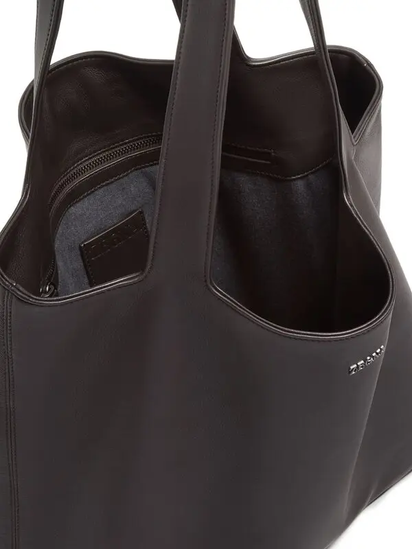 Zegna Secondskin Leather Tote Bag