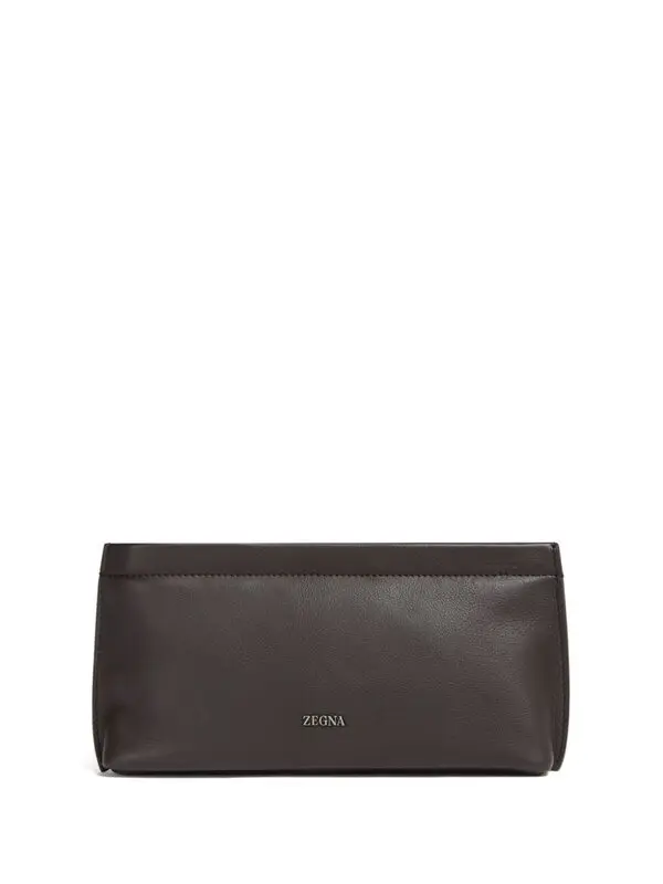 Zegna Secondskin Clutch Bag - Brown
