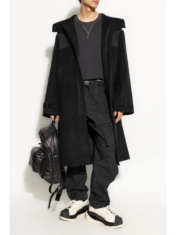 Y3 Hooded Trench Coat
