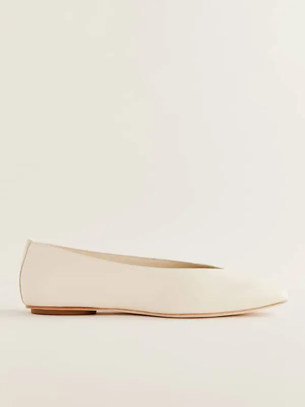 REFORMATION Prudence Ballet Flat - Almond Leather