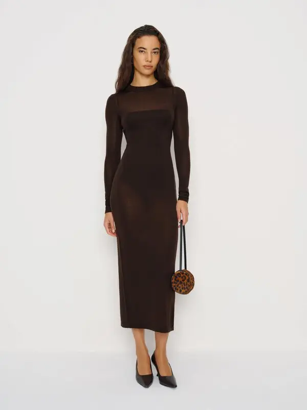 REFORMATION Eva Regenerative Merino Sheer Sweater Dress