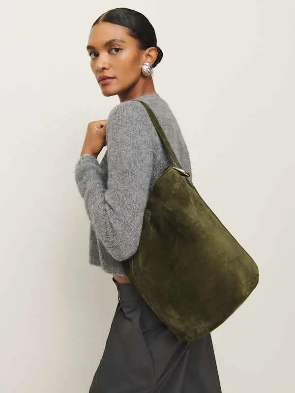 REFORMATION Seleena Bucket Bag Leather