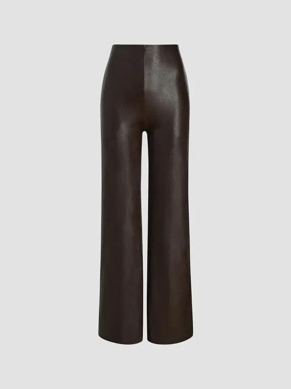 Commando Faux-leather Wide-leg Pants - Espresso