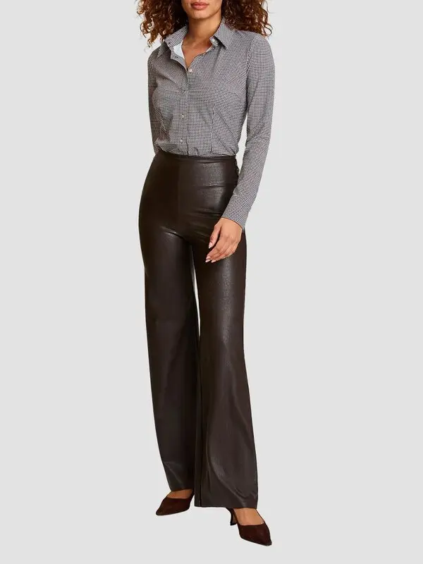 Commando Faux-leather Wide-leg Pants - Espresso