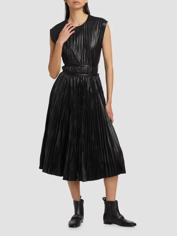 Proenza Schouler White Label Rosalyn Faux Leather Midi-skirt - Black
