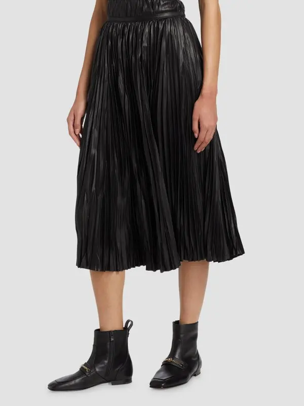 Proenza Schouler White Label Rosalyn Faux Leather Midi-skirt - Black