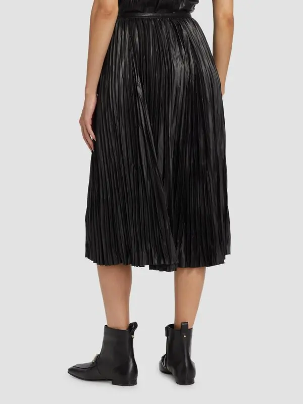 Proenza Schouler White Label Rosalyn Faux Leather Midi-skirt - Black