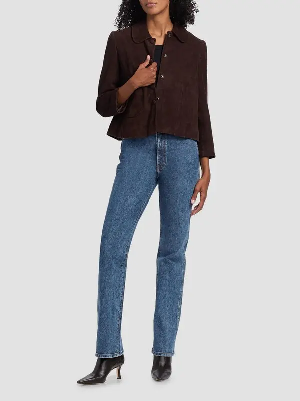 Ba&sh Milos Leather Jacket - Chocolate