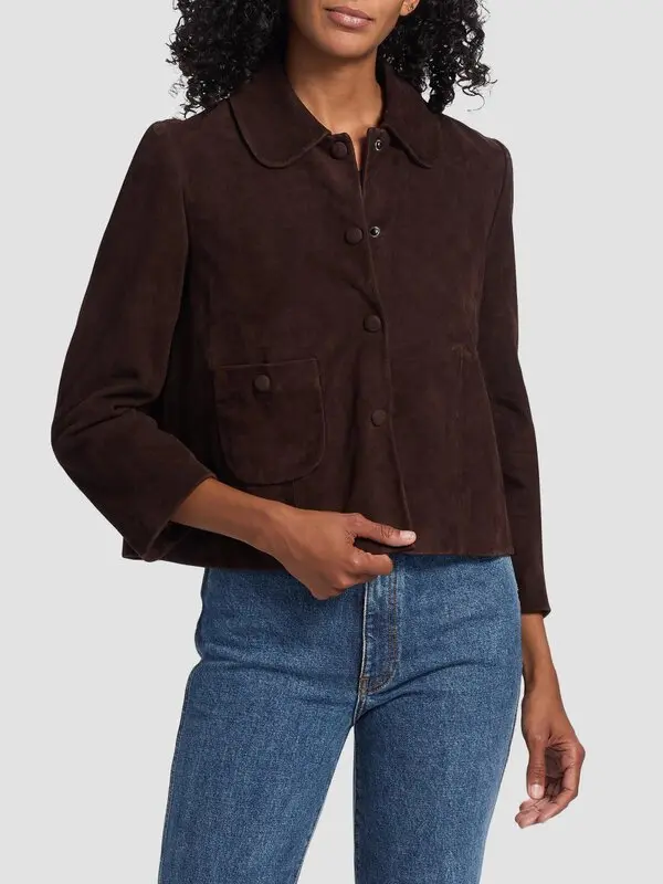 Ba&sh Milos Leather Jacket - Chocolate