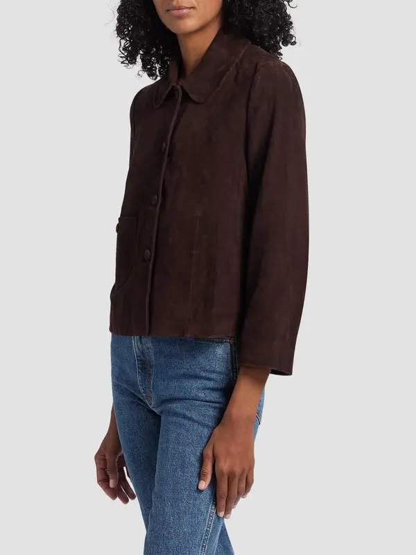 Ba&sh Milos Leather Jacket - Chocolate