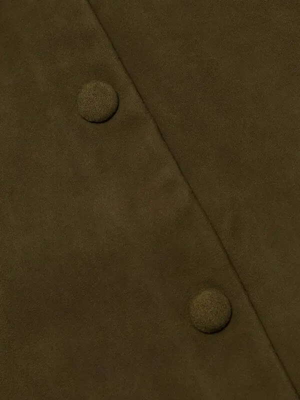 Ba&sh Milos Leather Jacket - Khaki