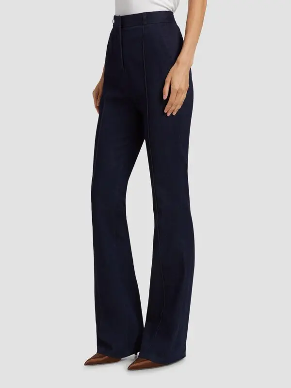 Veronica Beard Gracie Stretch-denim Belted Pants - Midnight Wash