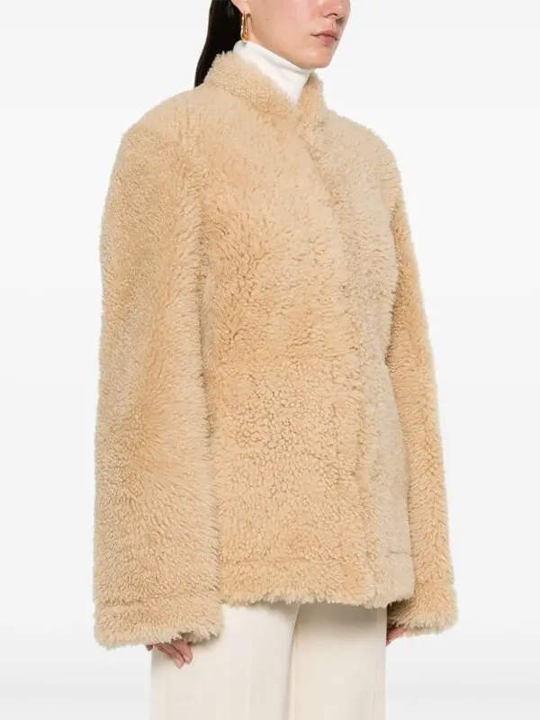 TOTEME Cinched Shearling Jacket - Neutrals