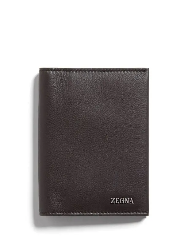 Zegna Secondskin Passport Case - Brown