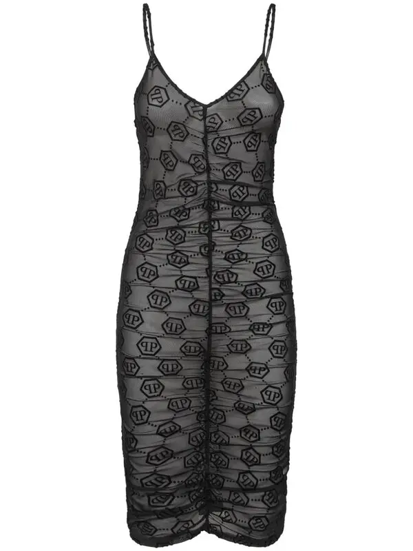 Philipp Plein Monogram Tulle Dress