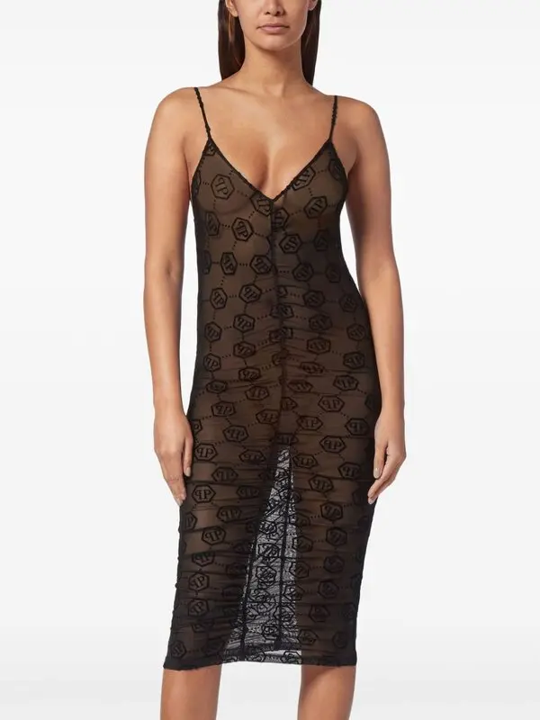 Philipp Plein Monogram Tulle Dress
