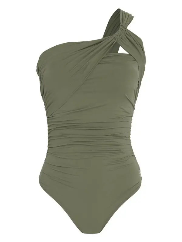 BRIGITTE Draped One-shoulder Swimsuit - Green