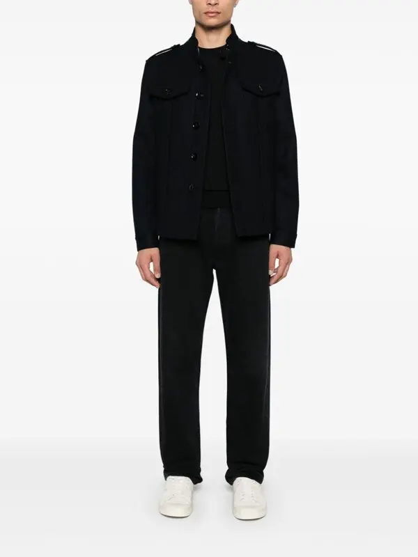 TOM FORD Felted Stand-up Collar Overshirt