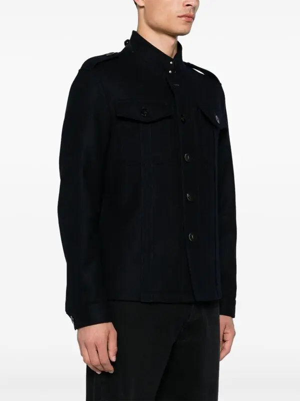 TOM FORD Felted Stand-up Collar Overshirt