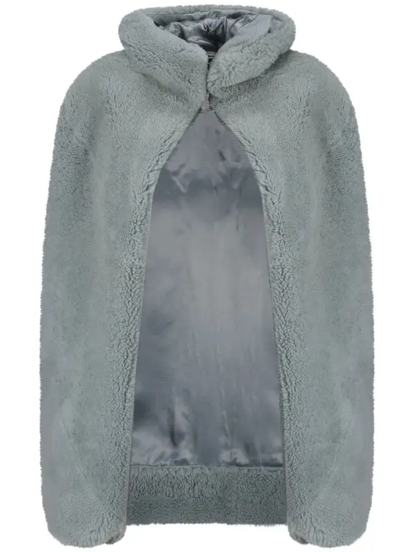 Rick Owens Shearling Cape - Blue
