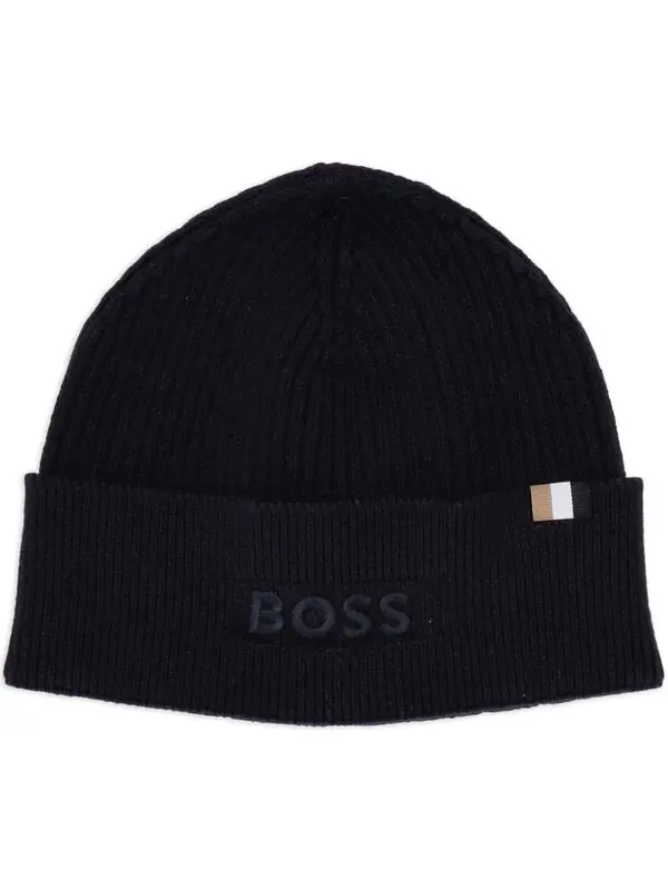 BOSS Logo Beanie - Black