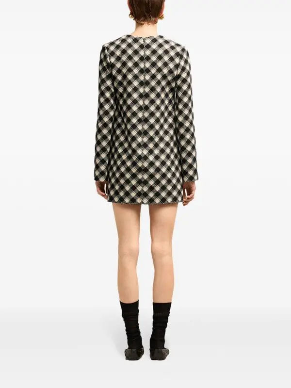 Ami Check-pattern Mini Dress