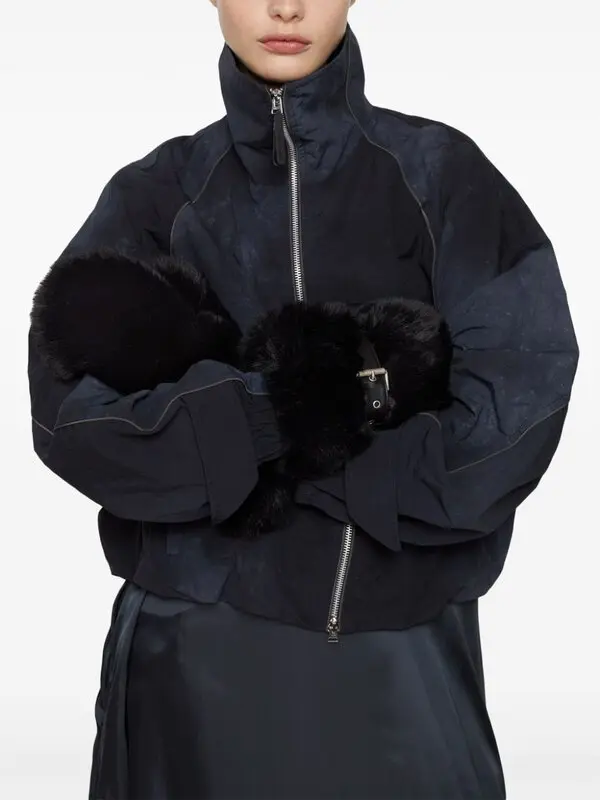 Acne Studios Fluffy Buckle Mittens