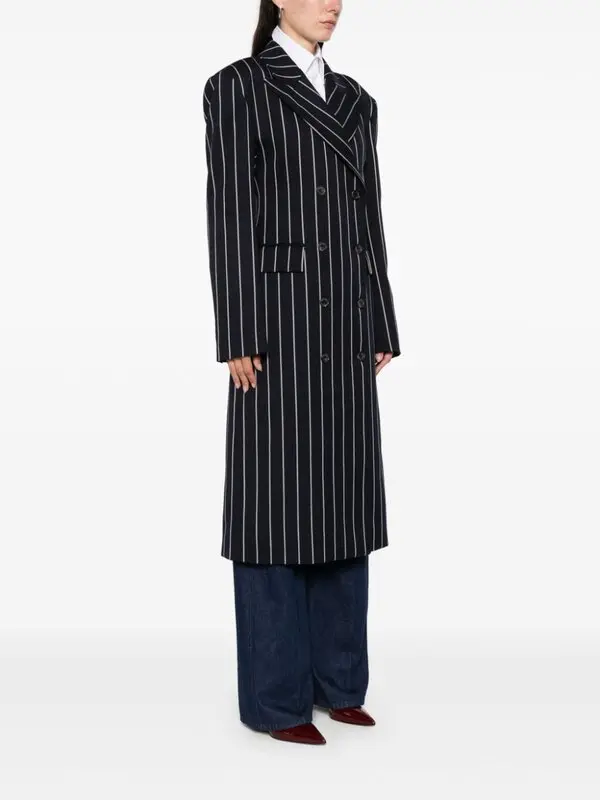 Giuseppe Di Morabito Striped Double-breasted Coat