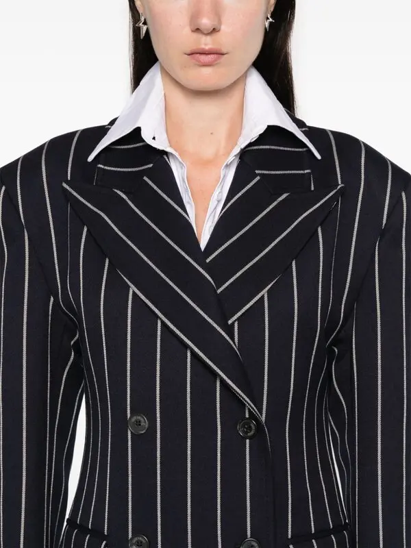 Giuseppe Di Morabito Striped Double-breasted Coat