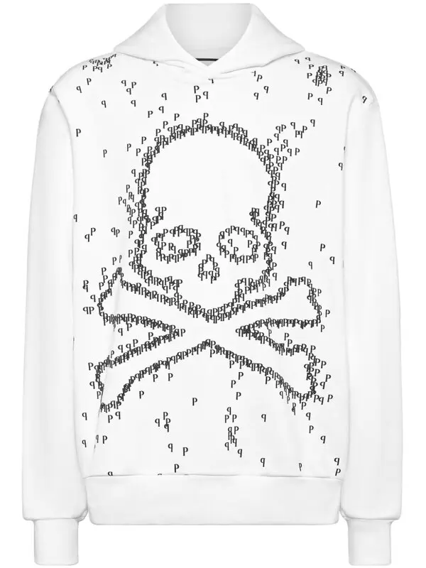 Philipp Plein Skull-print Hoodie - White