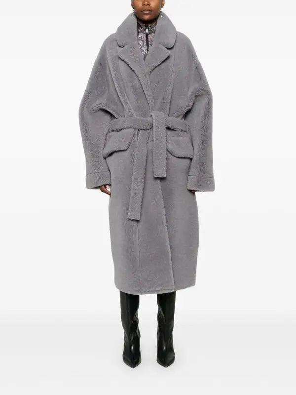 MANOKHI Myah Shearling Coat - Grey