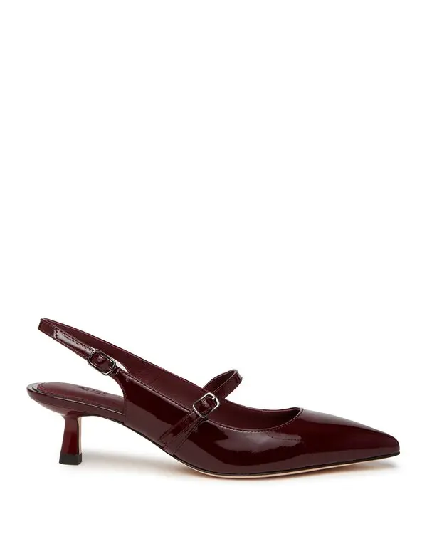 Paige Maggie Pointed Toe Kitten Heel Slingback Pumps