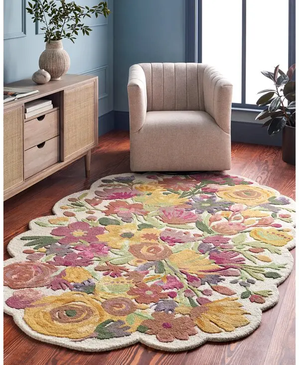 SURYA Shindig 495701 Area Rug, 2' X 3 - Pink/beige