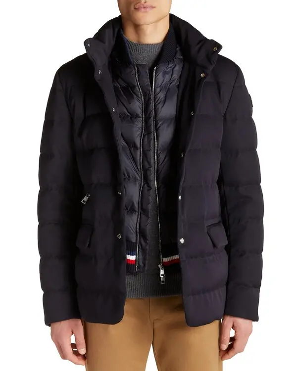 Moncler Bess Wool Down Jacket - Navy