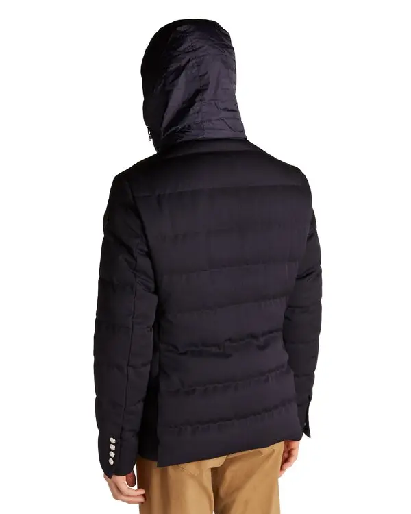 Moncler Bess Wool Down Jacket - Navy