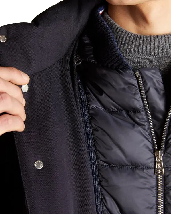 Moncler Bess Wool Down Jacket - Navy