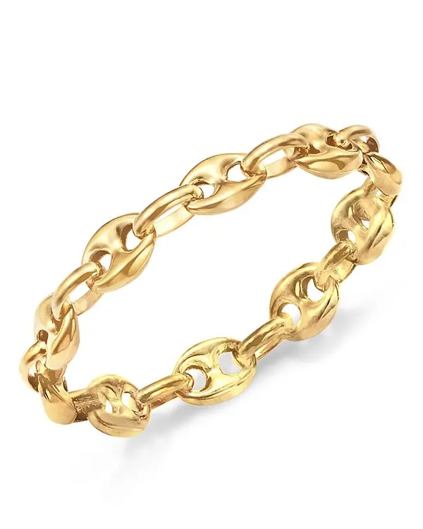 Zoe Chicco Heavy Metal Mariner Link Chain Ring - Gold