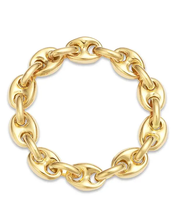 Zoe Chicco Heavy Metal Mariner Link Chain Ring - Gold