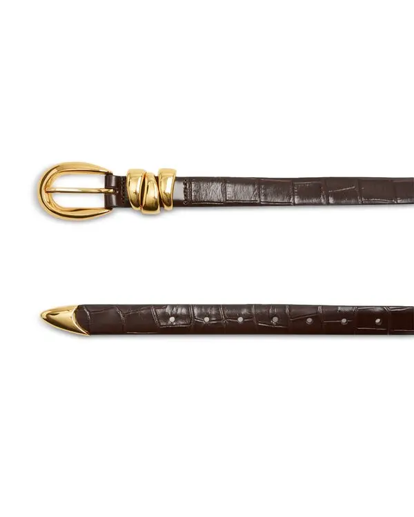 Madewell Croc-embossed Leather Belt