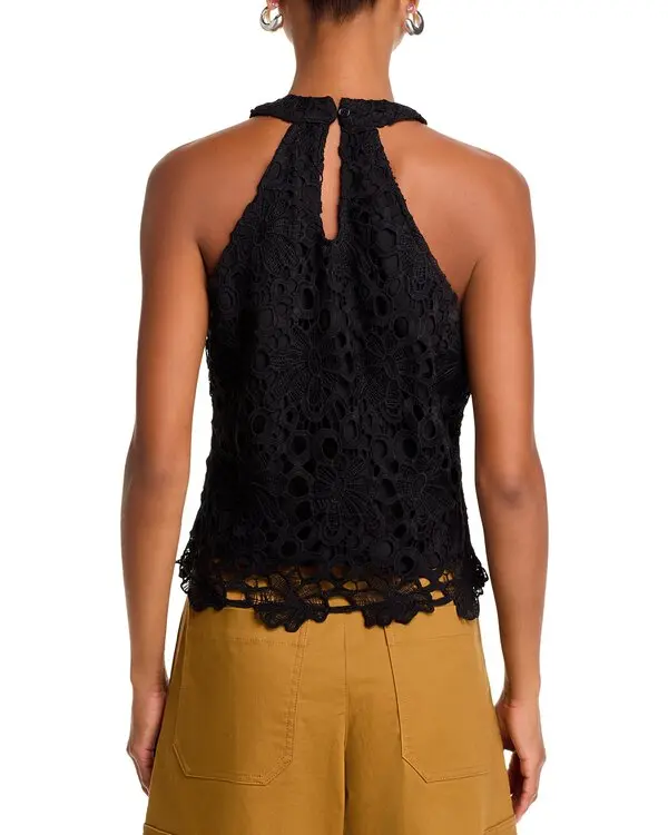 Aqua Lace Halter Top