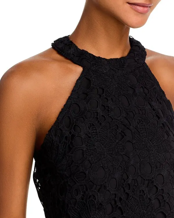 Aqua Lace Halter Top