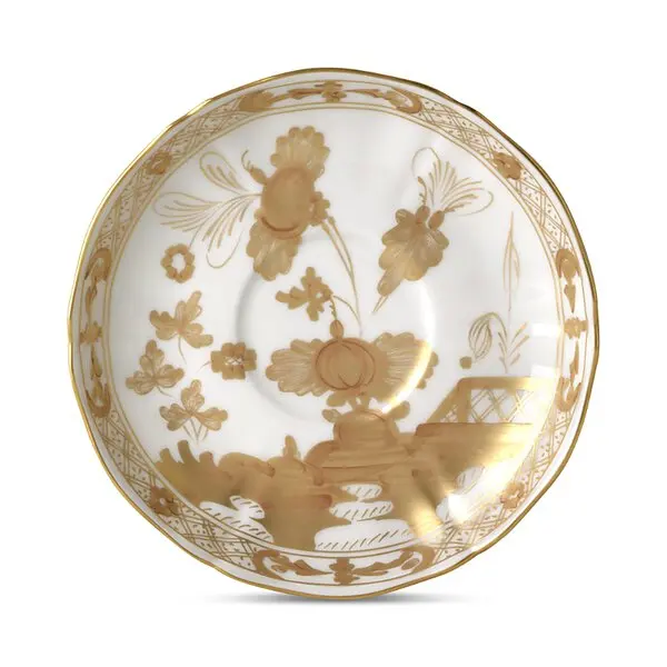GINORI 1735 Oriente Italiano Gold Tea Saucer - Aurum