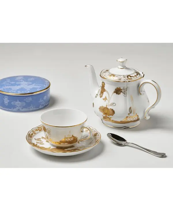 GINORI 1735 Oriente Italiano Gold Tea Saucer
