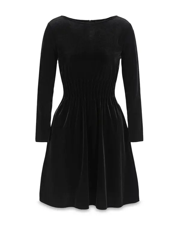 Emporio Armani Stretch Chenille Velvet Dress - Black