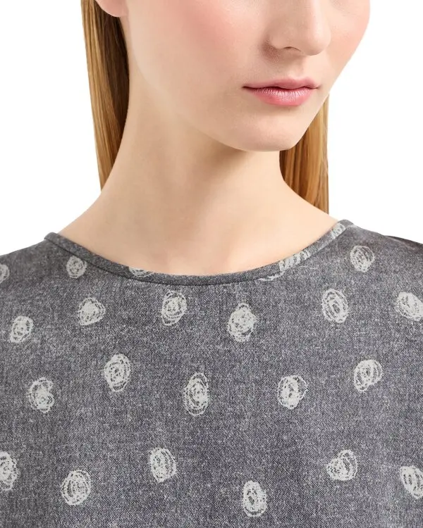 Emporio Armani Silk Chiffon Top - Grey Melange