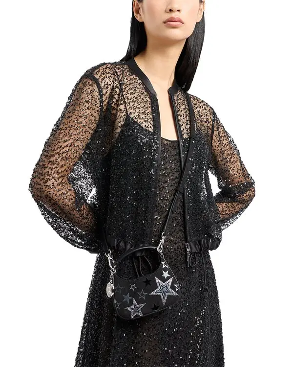 Emporio Armani Sheer Sequin Jacket - Black