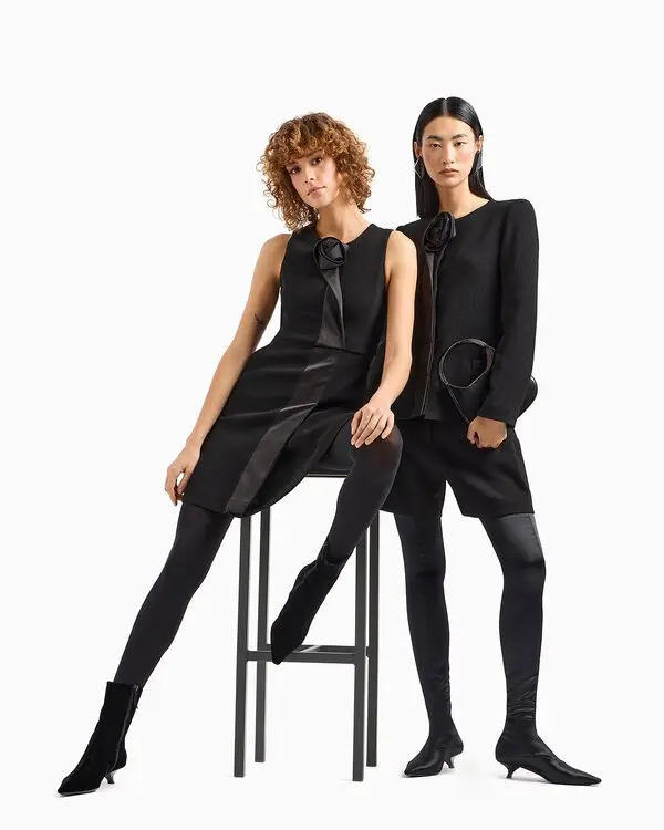 Emporio Armani Rosette Trim Dress