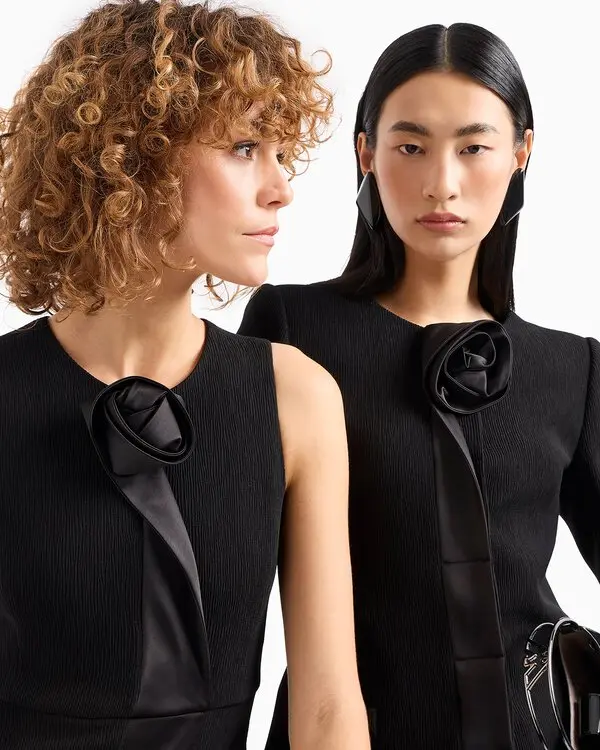 Emporio Armani Rosette Trim Dress