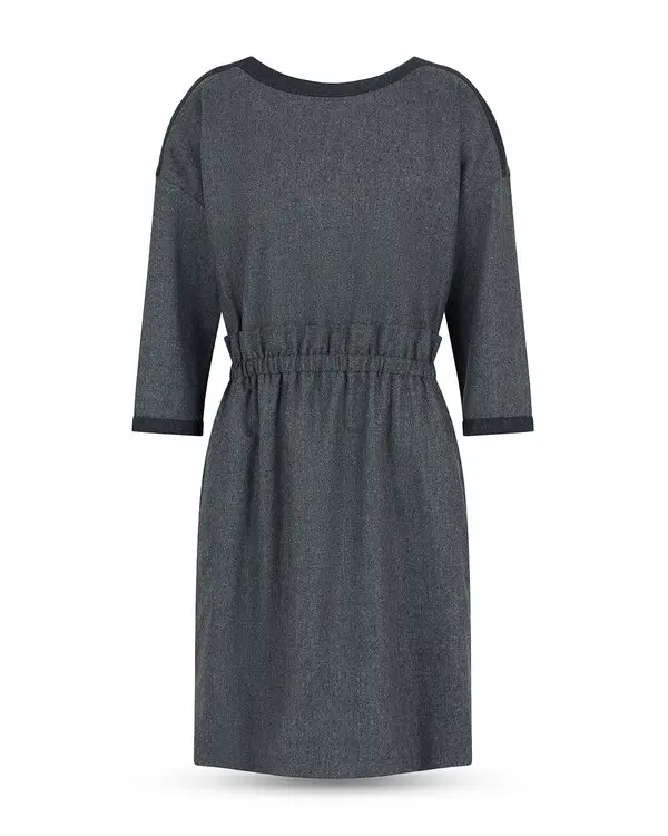 Emporio Armani Wool & Cashmere Flannel Shift Dress