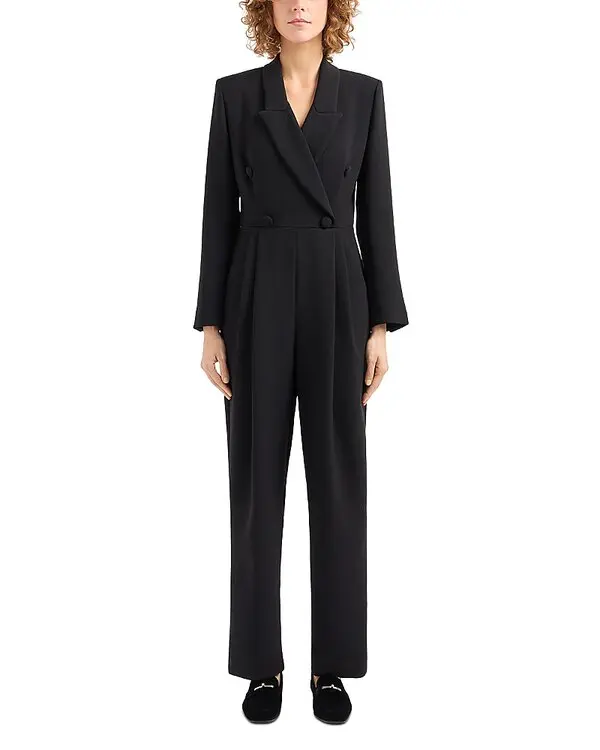 Emporio Armani Double Breasted Jumpsuit - Black